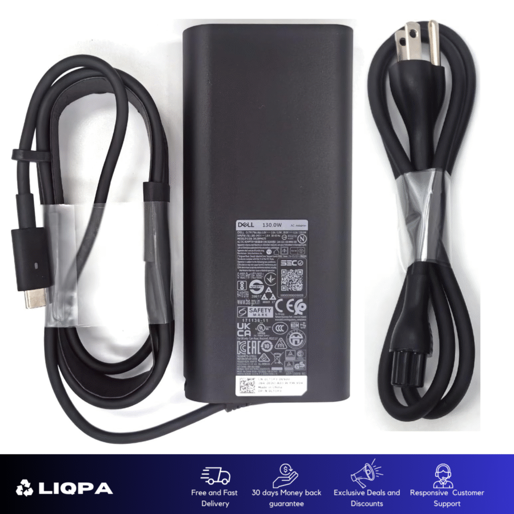 Genuine Dell 130W USB-C AC Adapter Power Supply w/ Cord